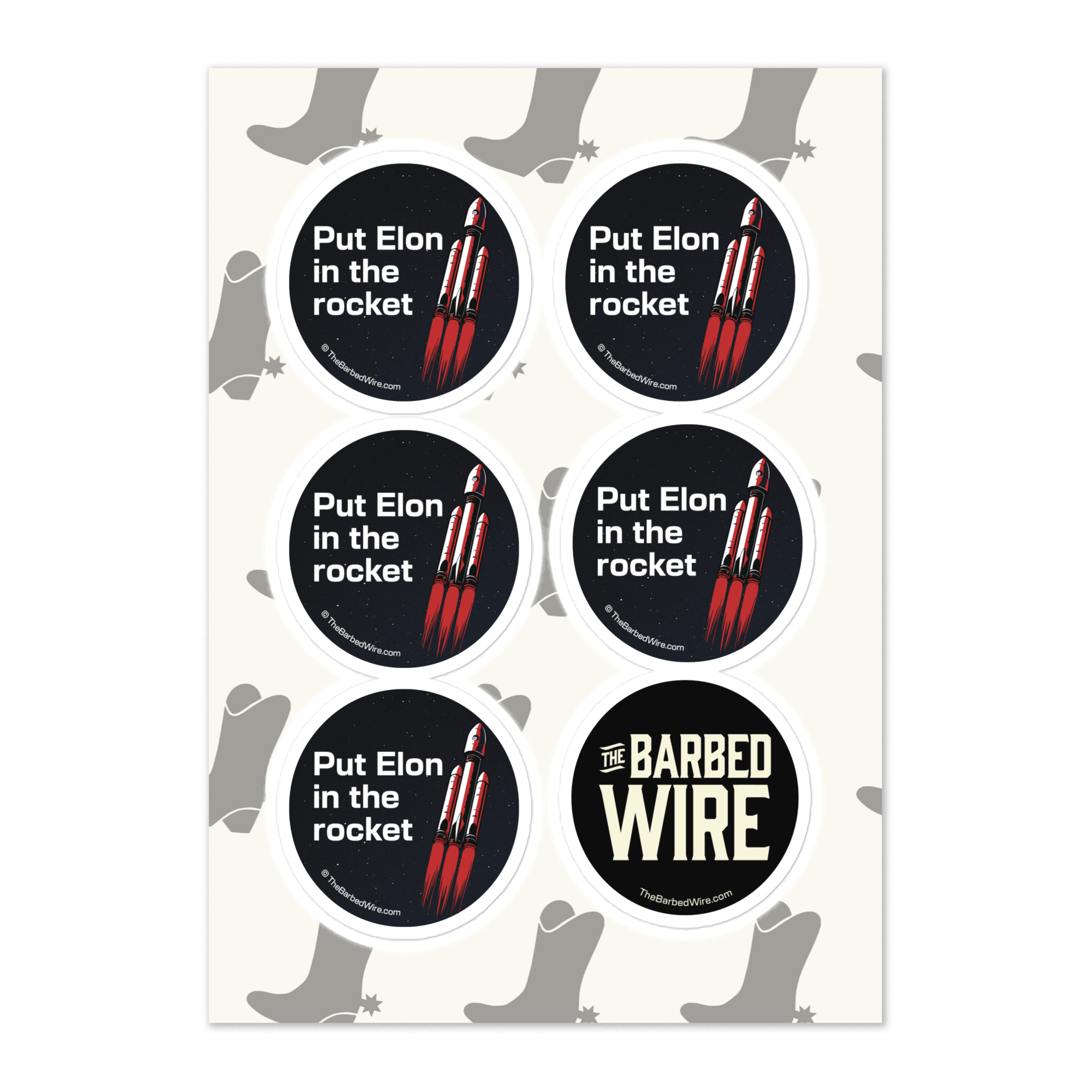 Put Elon Sticker Sheet - The Barbed Wire